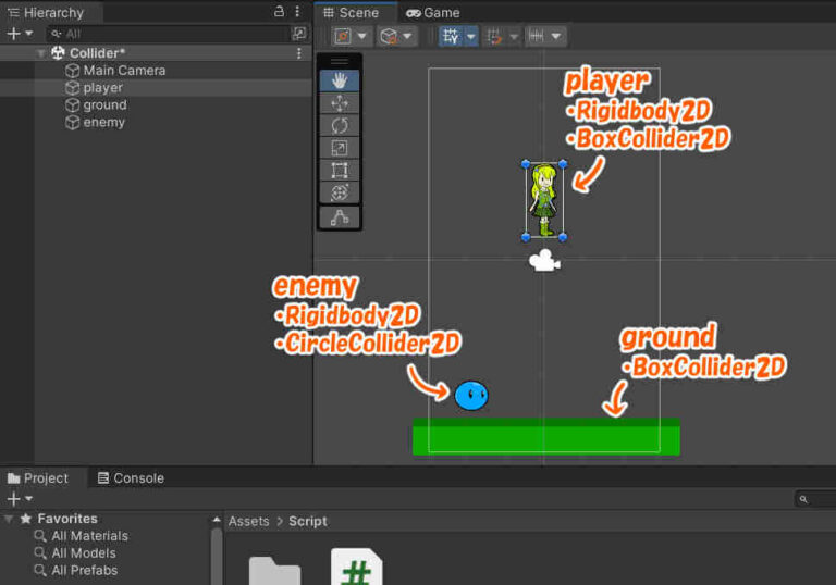 Unity備忘録7 「OnTrigger」の当たり判定を設定をする方法【Unity2D】 | すたーすらっしゅ